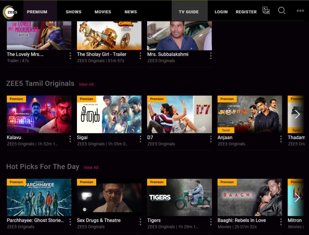 ZEE5 streaming service now available in Malaysia and Singapore and its free to watch - Varnam ...