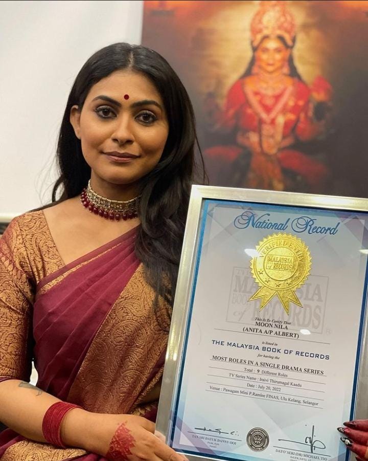 Actress Moon Nila Holds National Record With Highest Role - Varnam Malaysia